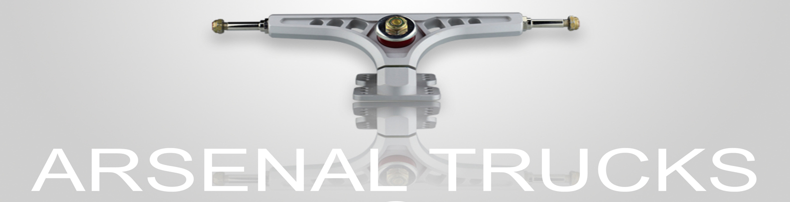 Arsenal Trucks 180mm Cast 44 Degree Silver Skateboard Reverse Kingpin ...