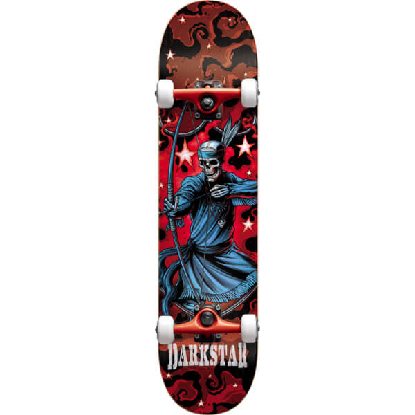 Darkstar Skateboards Stardust Red Mid Complete Skateboards - 7.62 x 31.3