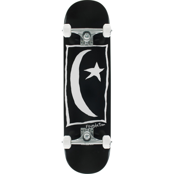 Foundation Skateboards Star & Moon Square Black Complete Skateboard - 8 ...