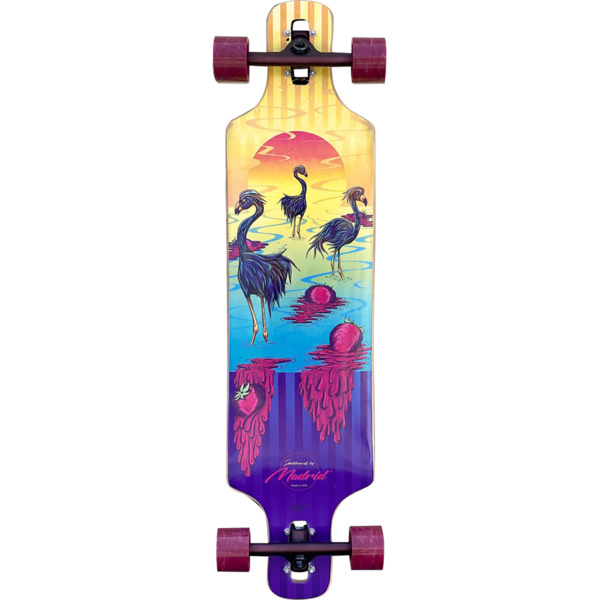 Madrid Skateboards Flamingos DTF Longboard Complete Skateboard - 9.75 x 39