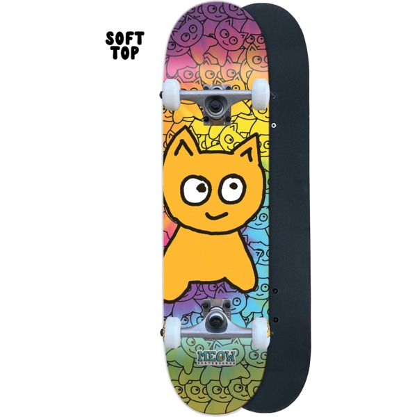 Meow Skateboards Sticker Pile Mid Complete Skateboards Soft Top - 7.25 x 30
