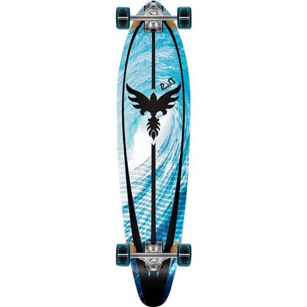 Punked Skateboards Pipeline Kicktail Longboard Complete Skateboard - 10 ...