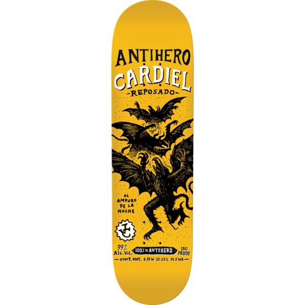 Anti Hero Skateboards John Cardiel Carnales Skateboard Deck - 8.38 x 32.25