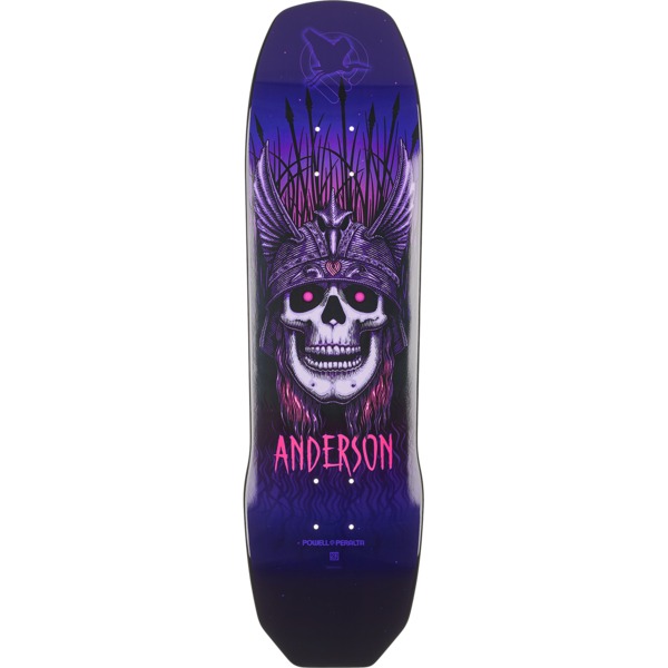 Powell Peralta Andy Anderson Heron Skull Purple Skateboard Deck - 8.45 ...