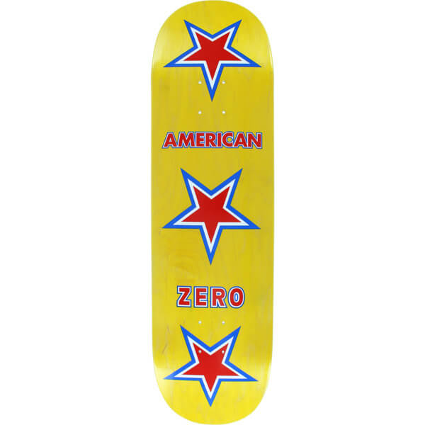 Zero Skateboards American Zero Yellow Skateboard Deck - 8.62 x 32.5 ...
