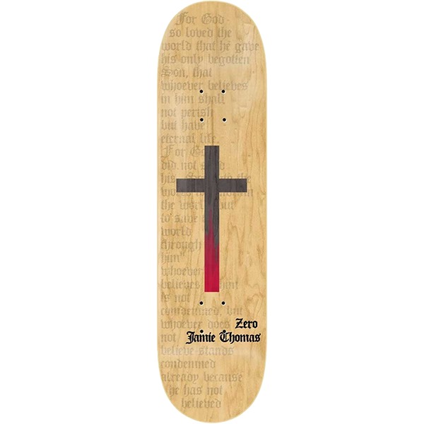 Zero Skateboards Jamie Thomas Cross Inset Natural Skateboard Deck - 8. ...
