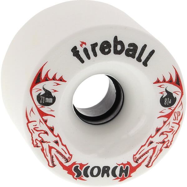 Fireball Wheels Scorch White Longboard Skateboard Wheels - 71mm 81a ...