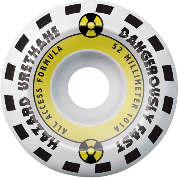 Hazard Wheels AA Emergency Conical White / Yellow Skateboard Wheels ...