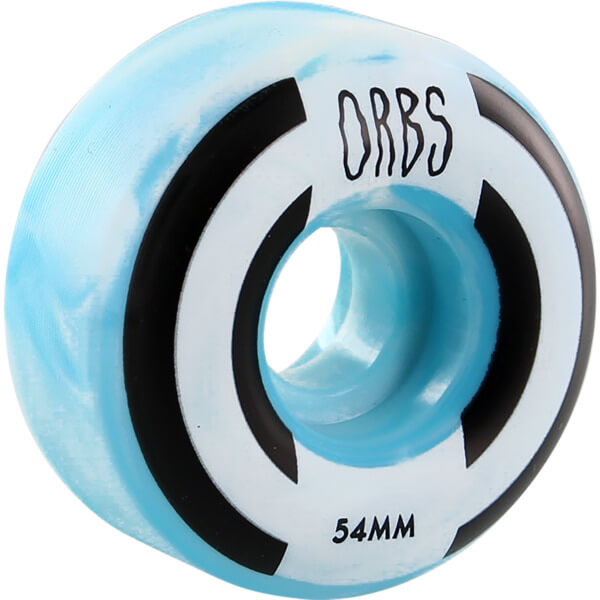 Orbs Wheels Appatitions Blue / White Skateboard Wheels - 54mm 99a (Set ...