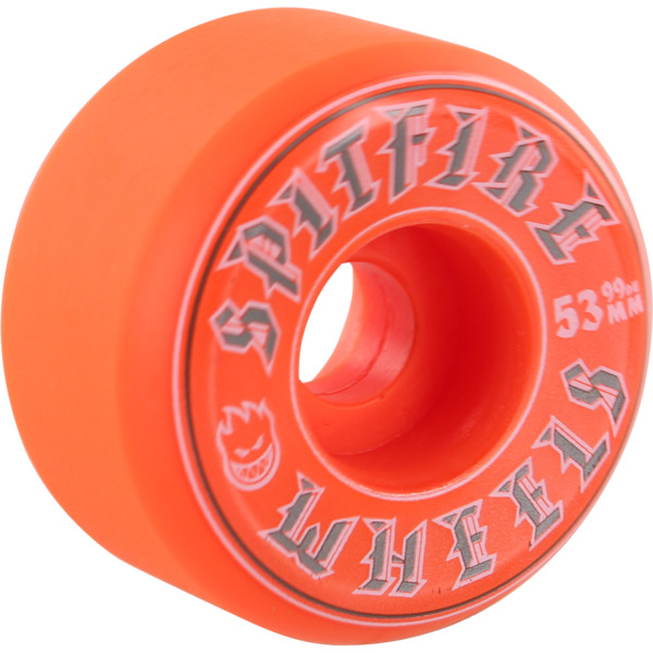 Spitfire Wheels Old English Orange Skateboard Wheels - 53mm 99a (Set of 4)