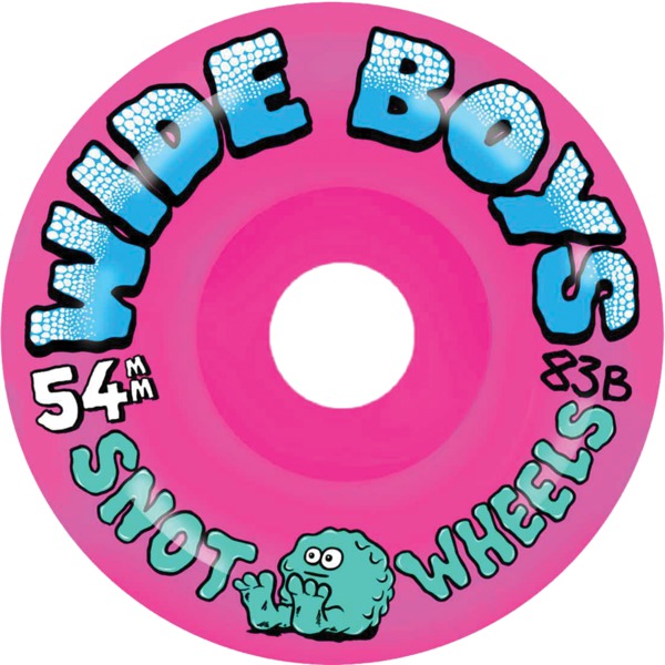 Snot Wheel Co. Wide Boys Fluoro Pink Skateboard Wheels - 54mm 83b (Set ...