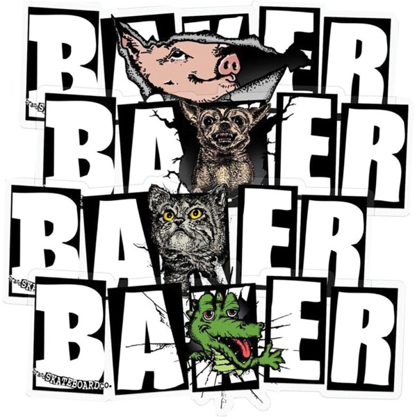 Baker Skateboards 10 Pack Assorted Emergers Skate Sticker