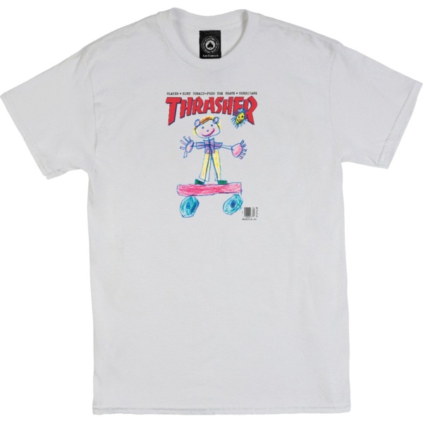 Thrasher Magazine Kid Cover White Men's Short Sleeve T-Shirt - Small