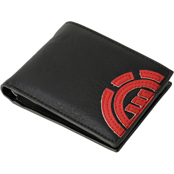 Element Skateboards Daily Black / Fire Red Wallet - Warehouse Skateboards