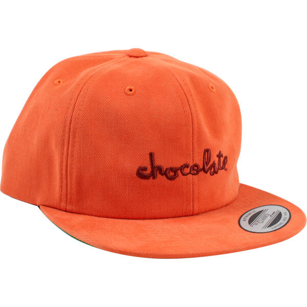 Chocolate Skateboards Chuck Orange 6 Panel Hat - Adjustable