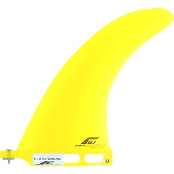 Fins Unlimited D-Performance Yellow Longboard SUP Single Fin - 8