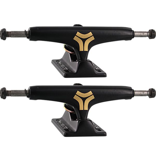 Destructo Trucks D1 Low Black / Gold Skateboard Trucks - 5.25 Hanger 8. ...