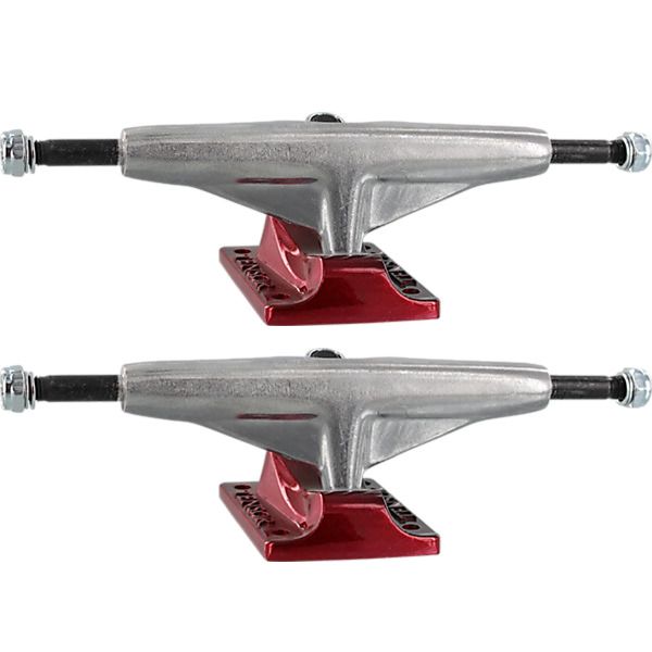Tensor Trucks Aluminum Low Raw / Red and Black Fade Skateboard Trucks ...