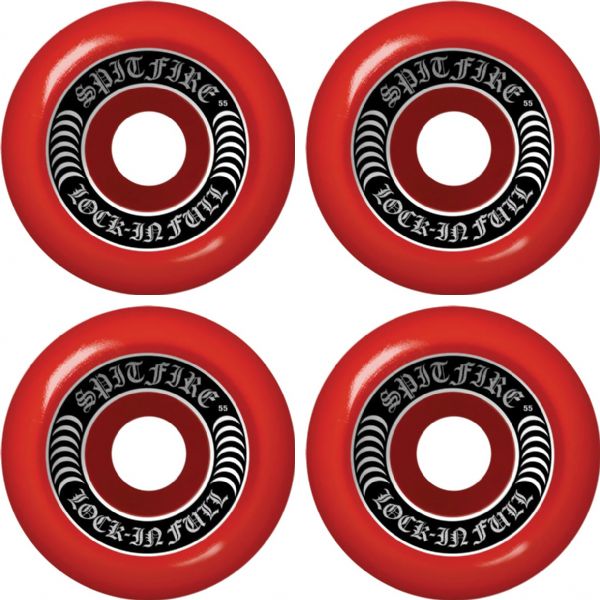 Spitfire Wheels Formula Four Lock-In Full Red Skateboard Wheels - 55mm ...